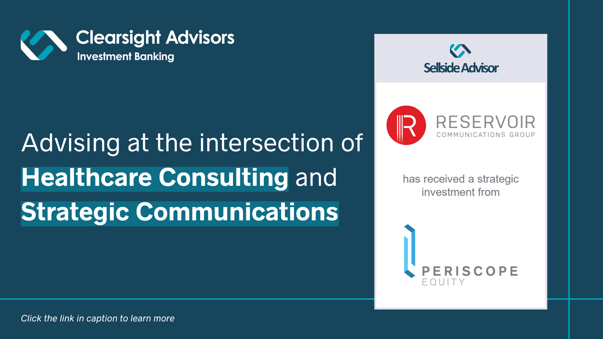 Clearsight Advises Reservoir Communications Group on an Investment by ...