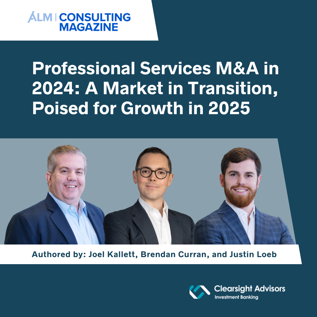 Clearsight Discusses Professional Services M&A with Consulting Magazine ...